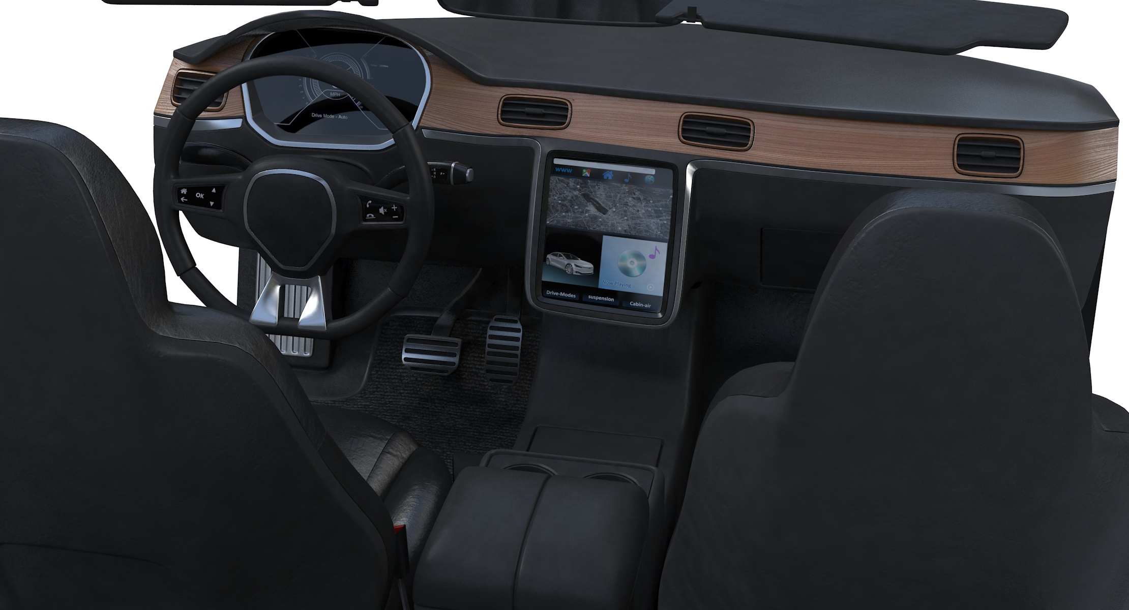 3D generic car interior - TurboSquid 1286205