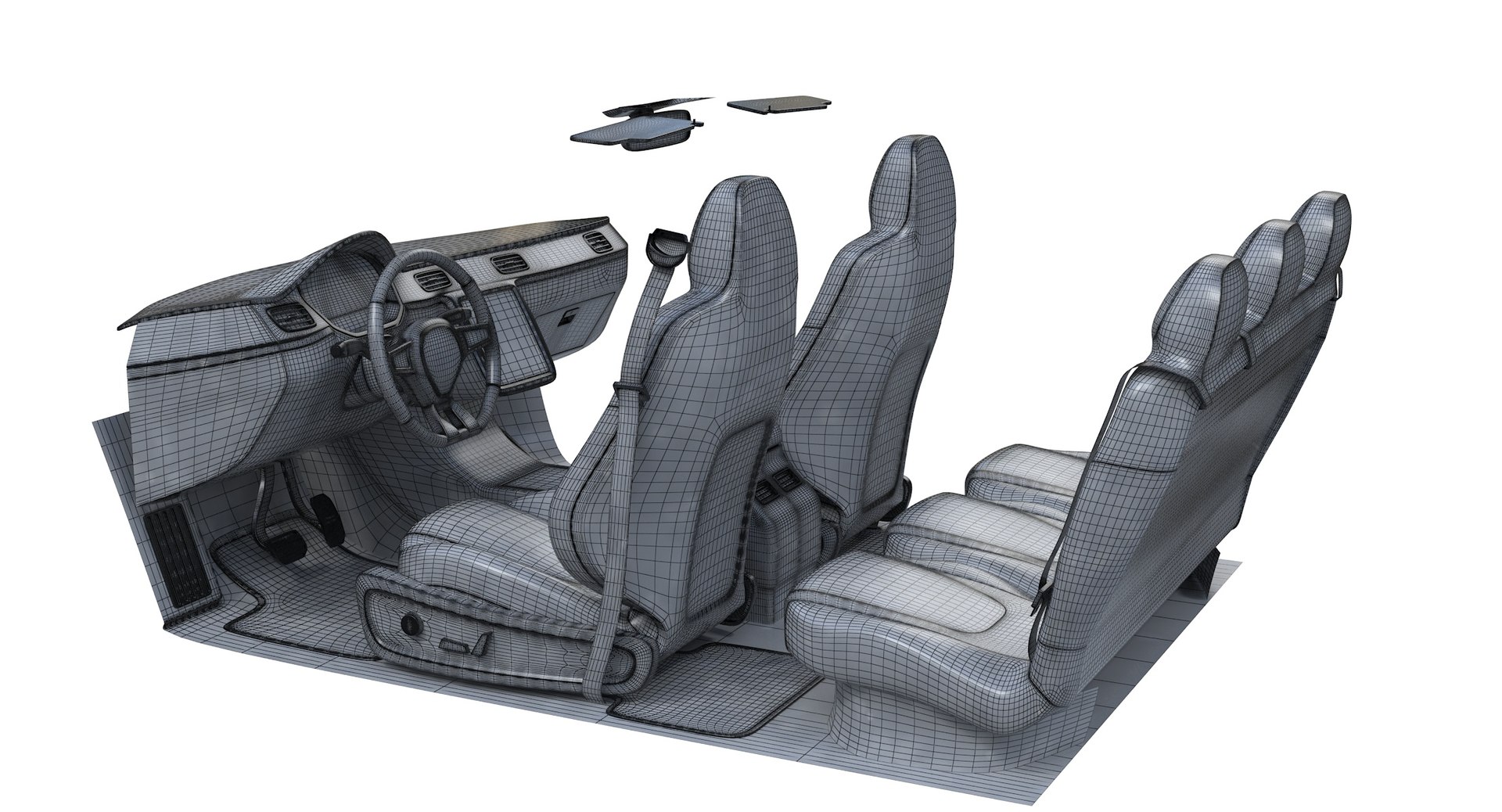3D Generic Car Interior - TurboSquid 1286205