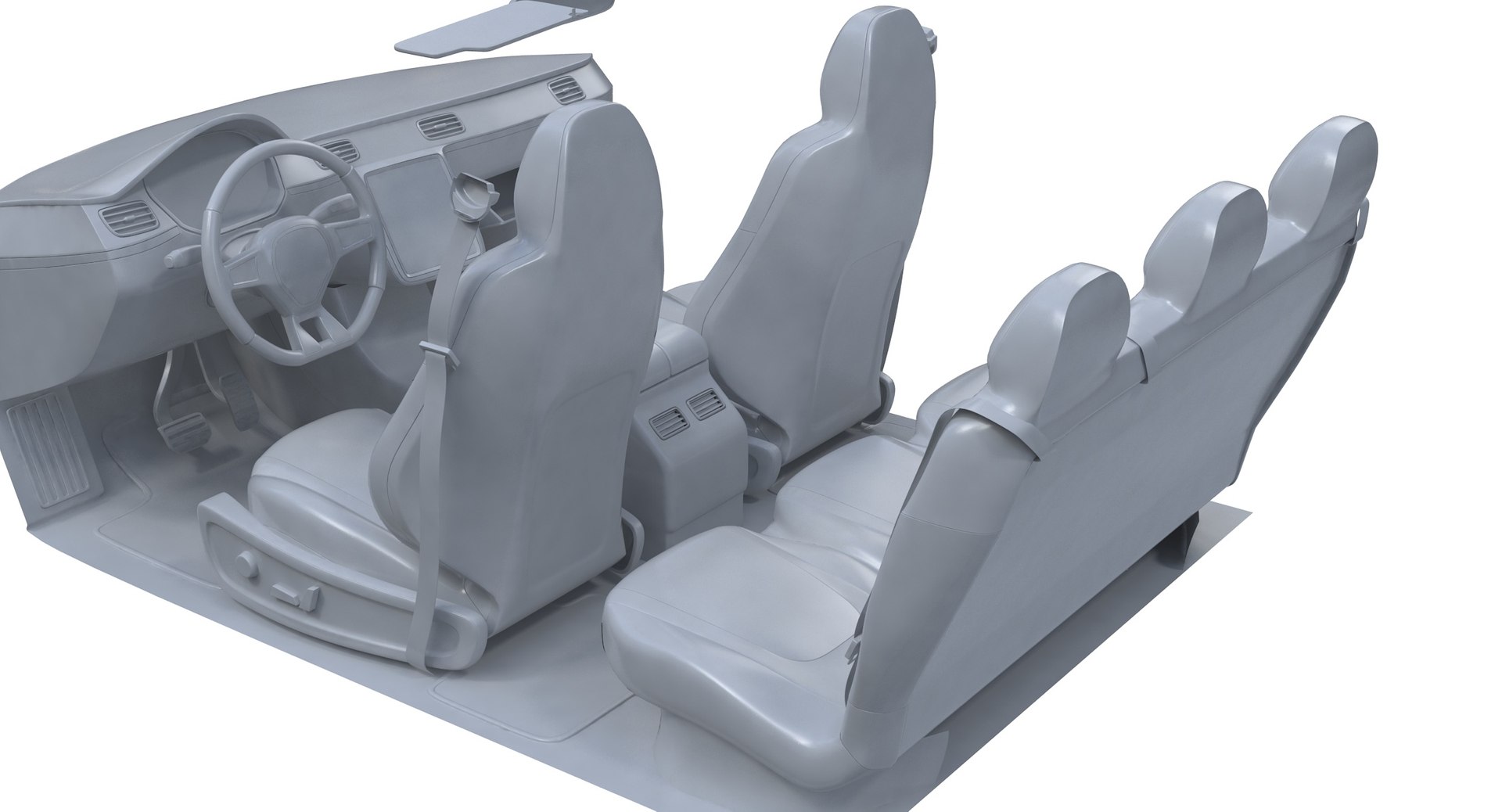 3D Generic Car Interior - TurboSquid 1286205