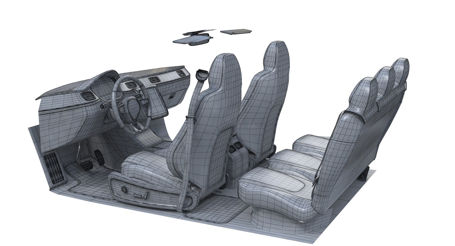 3D Generic Car Interior - TurboSquid 1286205