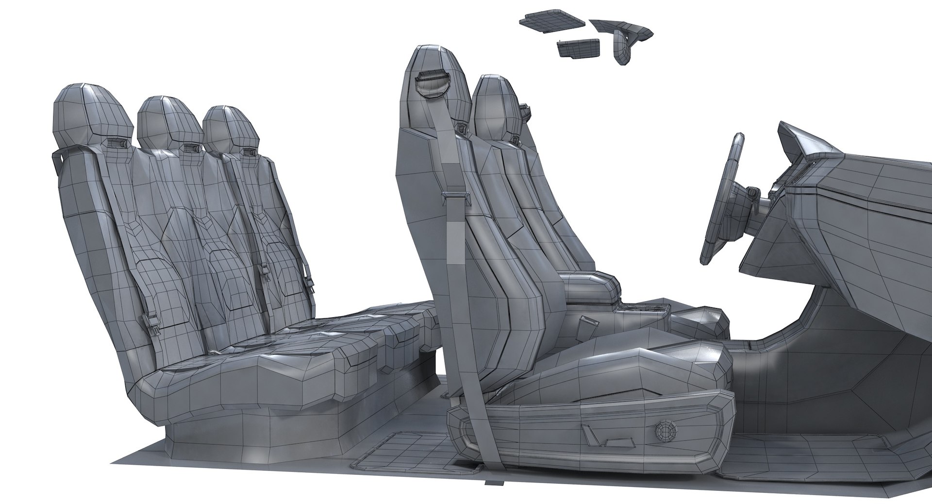 3D Generic Car Interior - TurboSquid 1286205