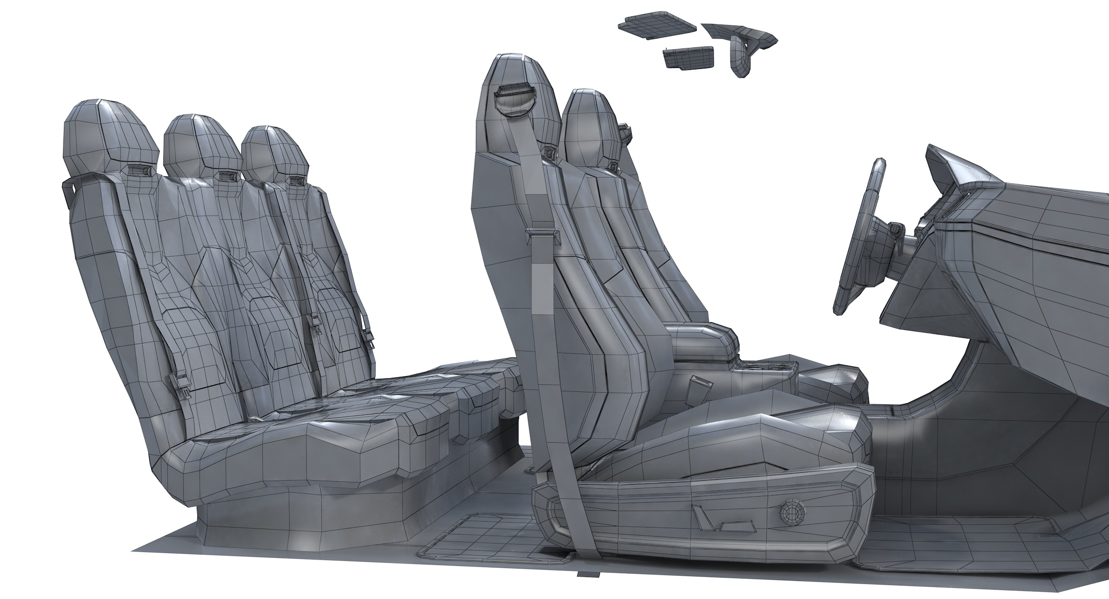 3D generic car interior - TurboSquid 1286205