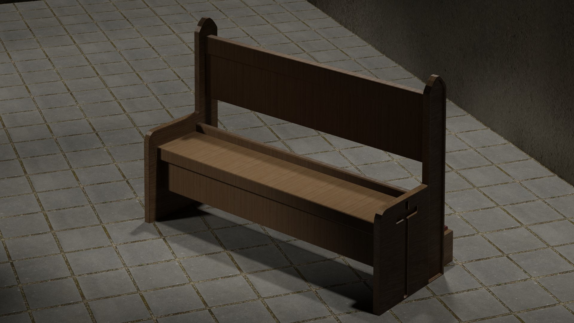 Church Bench 3D model - TurboSquid 1716602