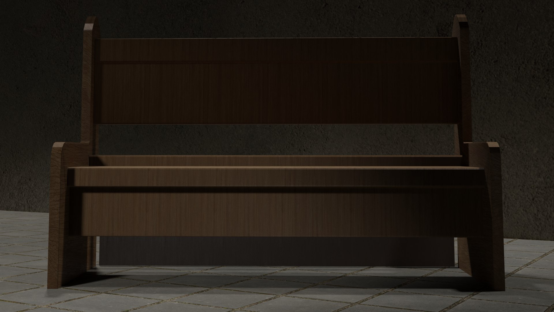 Church Bench 3D model - TurboSquid 1716602