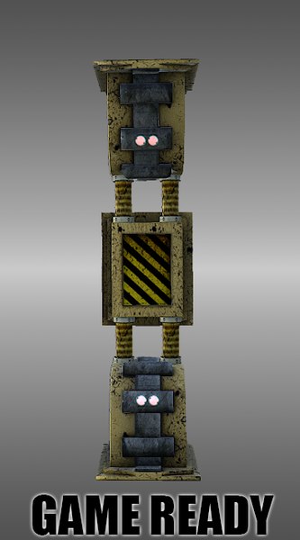3d model sci fi pillar