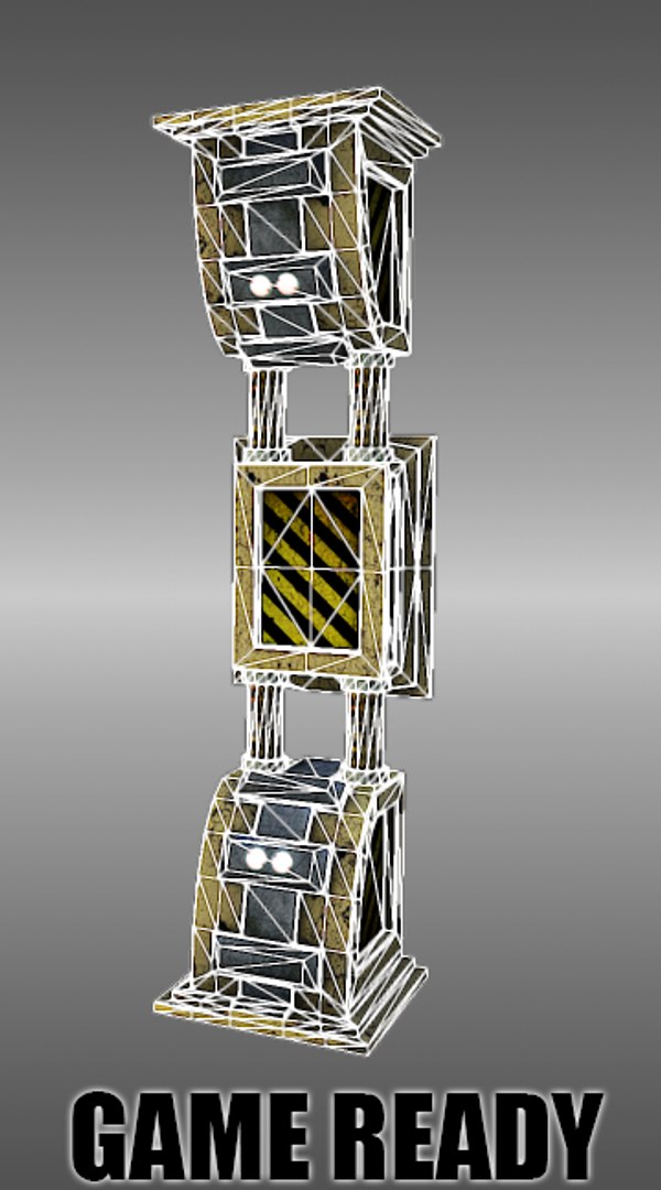3d Model Sci Fi Pillar