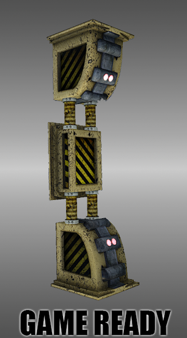 3d model sci fi pillar