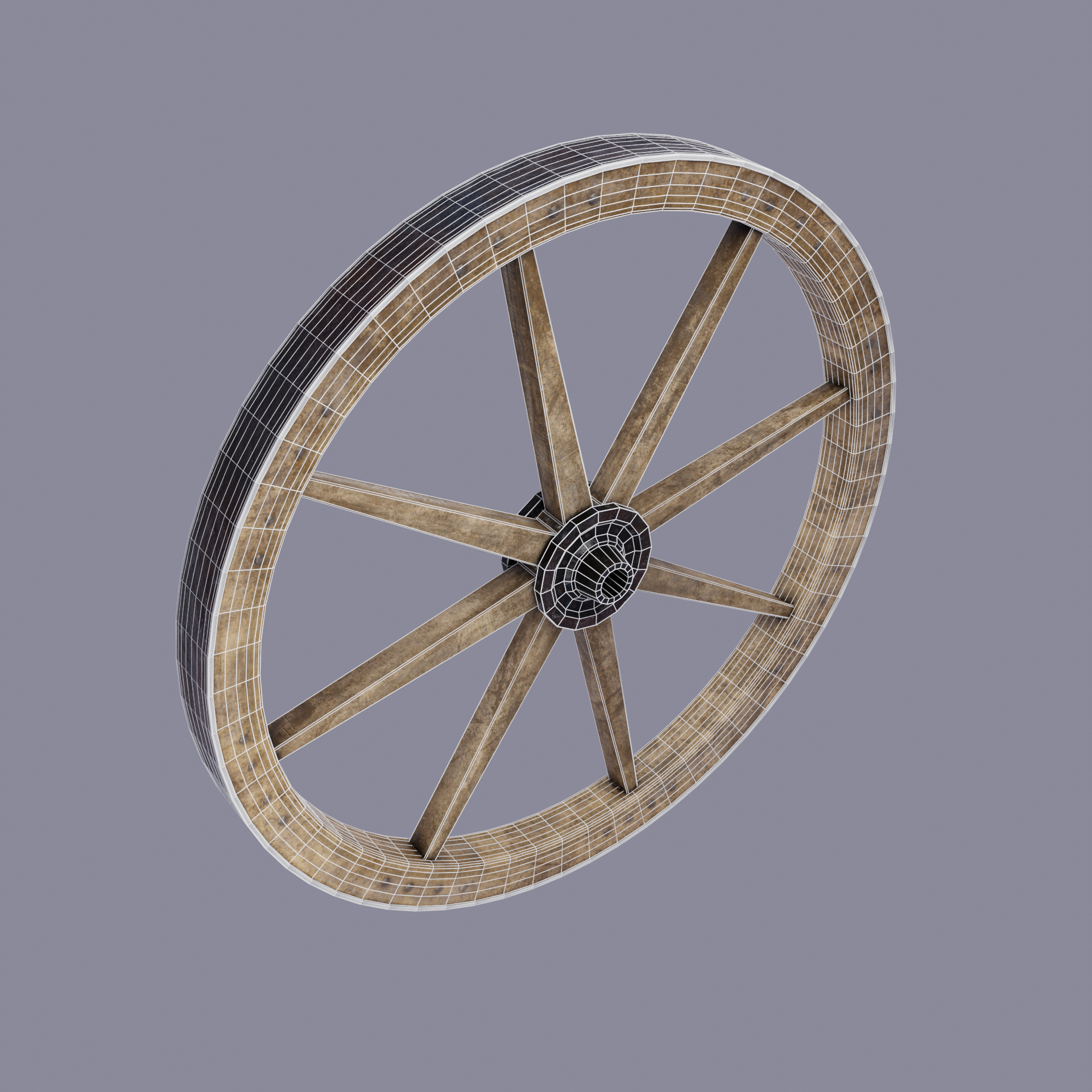 Low-poly medieval wheel modelled 3D model - TurboSquid 1693260
