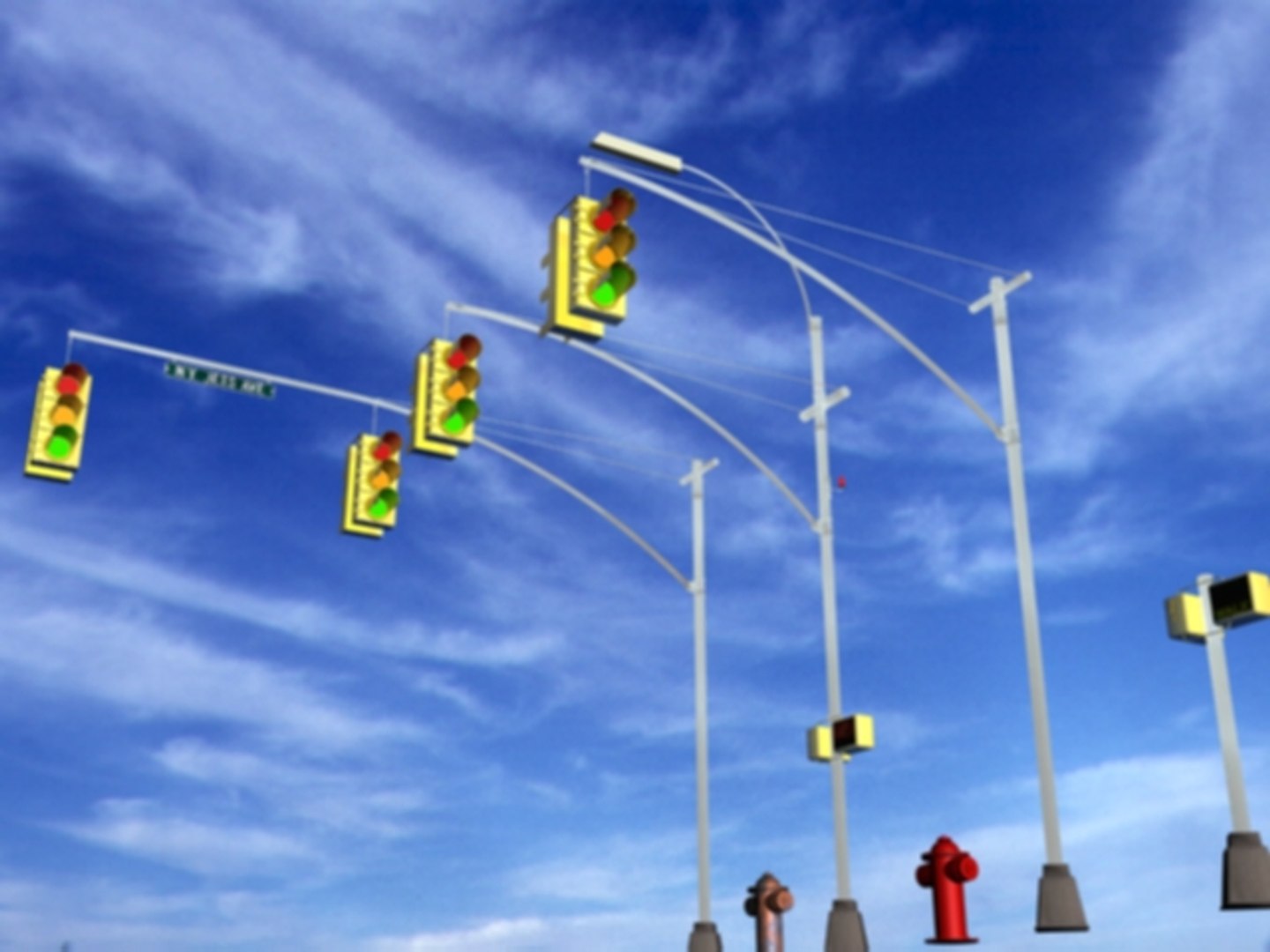 3d Traffic Light