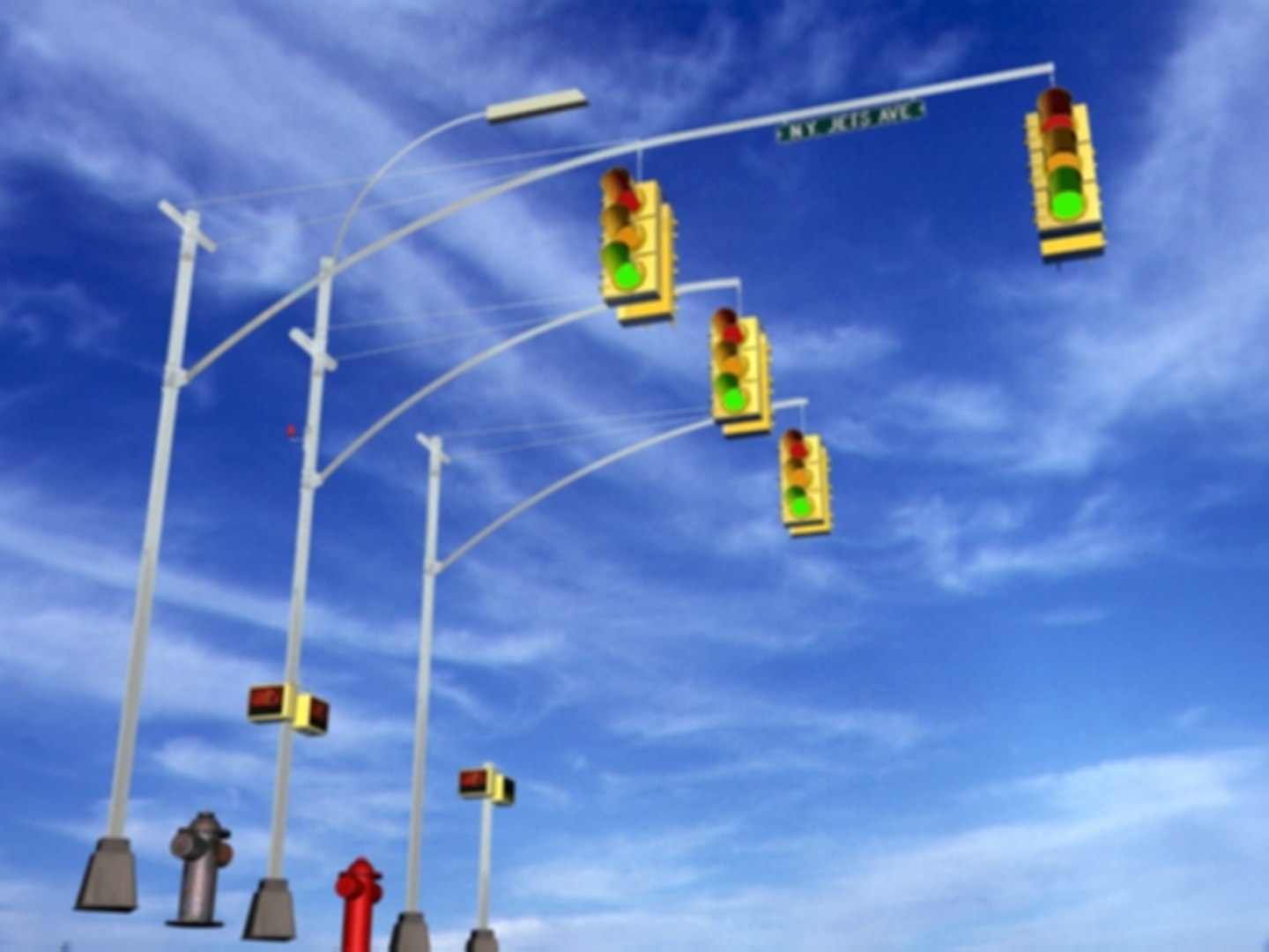3d Traffic Light