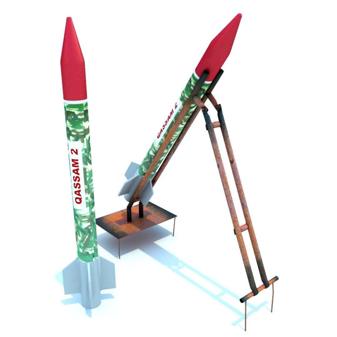 3d Model Missiles Set Qassam Artillery