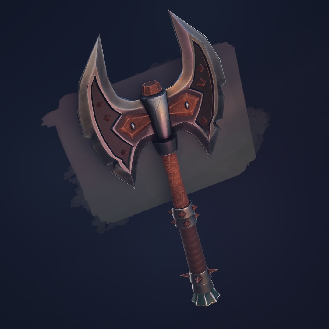 GameReady Stylized Battle Axe 3D Model - TurboSquid 2162110