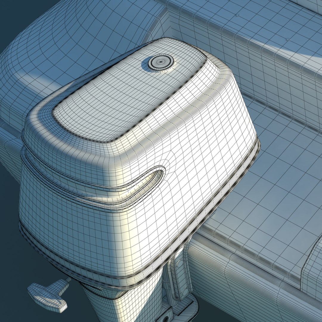 3d Model Boat Motorboat Motor
