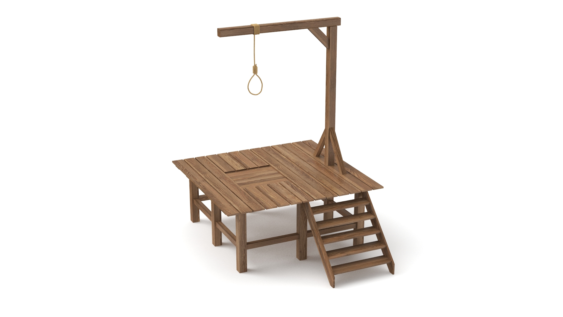 3D Gallows 02 - TurboSquid 2148934