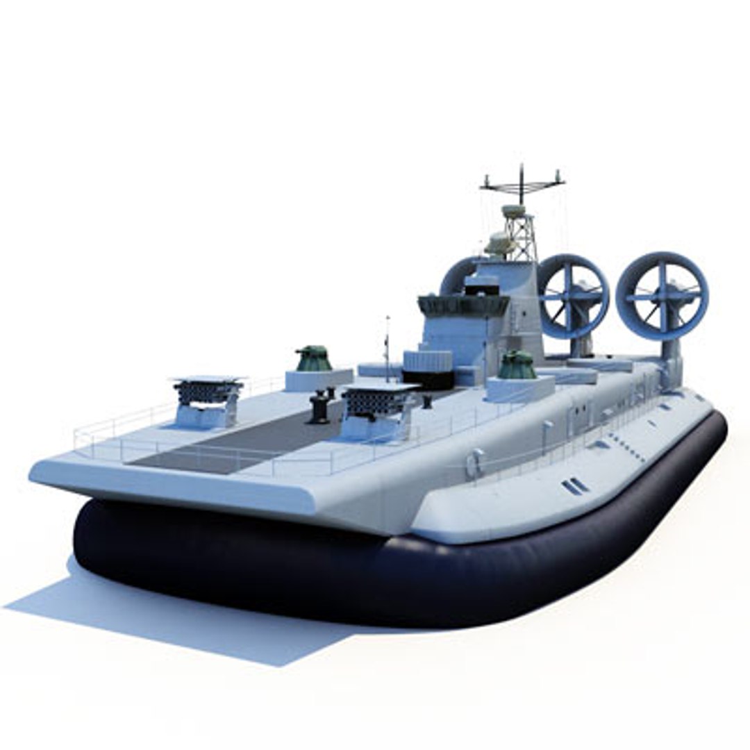 Zubr Class Lcac Hovercraft 3d Model