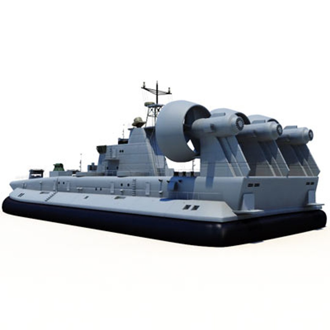 Zubr Class Lcac Hovercraft 3d Model