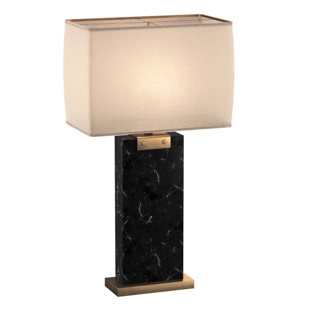 RECTANGULAR COLUMN MARBLE TABLE LAMP 3D Model - TurboSquid 1932198