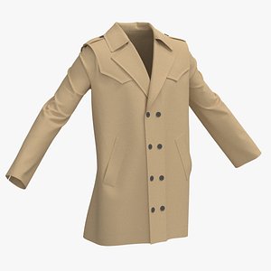 Trench Coat 2 3D model - TurboSquid 1864915