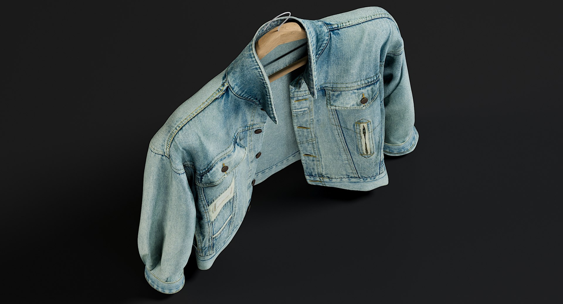 Realistic Jean Jacket 2 3D Model - TurboSquid 1467570