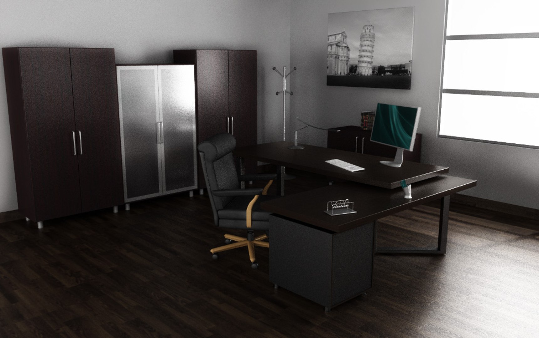 3d Model Of Office Interior 03b