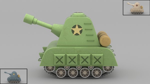 modelo 3d Cartoon tank 1 - TurboSquid 1994475