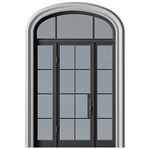3D Arched Classic Facade Window Entrance Door Arched Opening ...