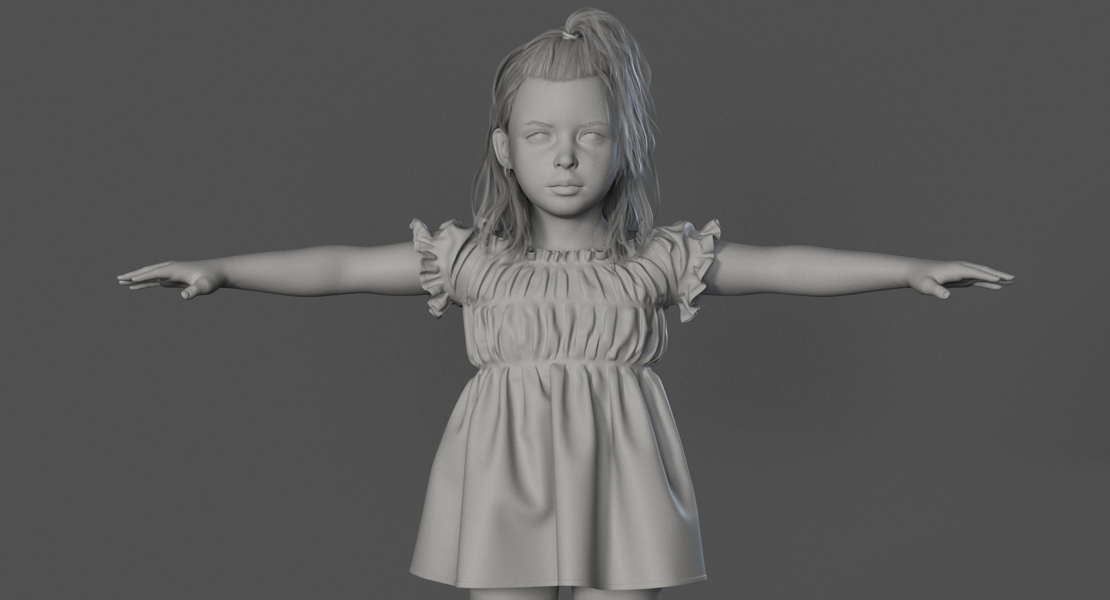 Hope Realistic Little Girl Rigged Character 3D model - TurboSquid 1875171
