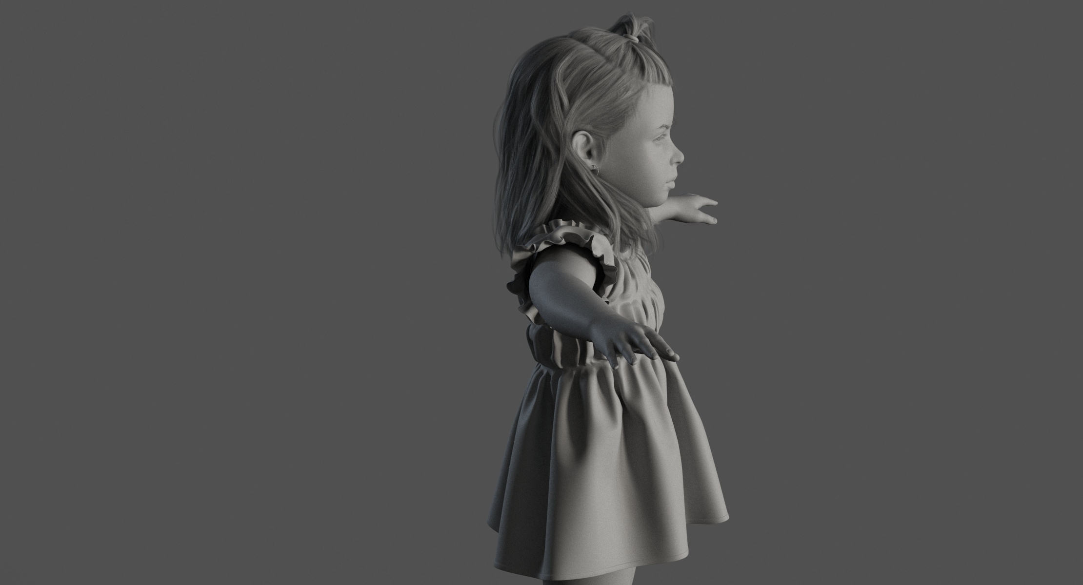 Hope Realistic Little Girl Rigged Character 3D model - TurboSquid 1875171