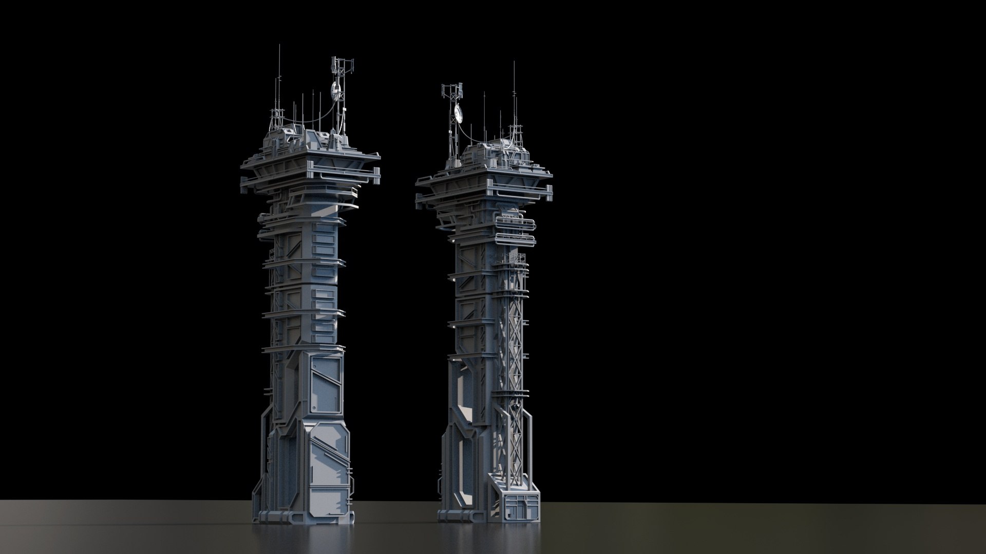 Scifi Tower Building 3D Model - TurboSquid 1691602
