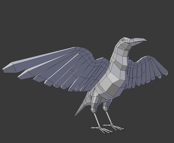 3D model simple crow - TurboSquid 1345337