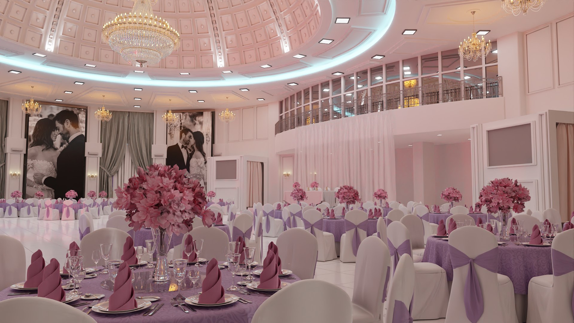 House Of Celebrations Ballroom - Banquet Hall 3D Model - TurboSquid 2005728