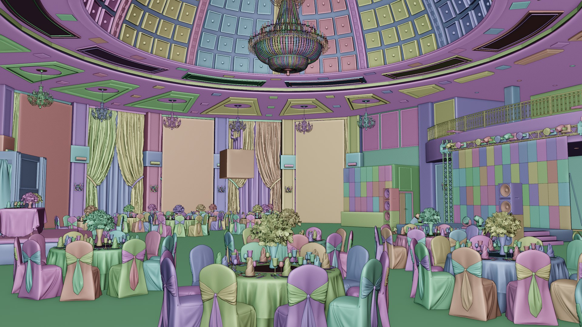 House Of Celebrations Ballroom - Banquet Hall 3D Model - TurboSquid 2005728