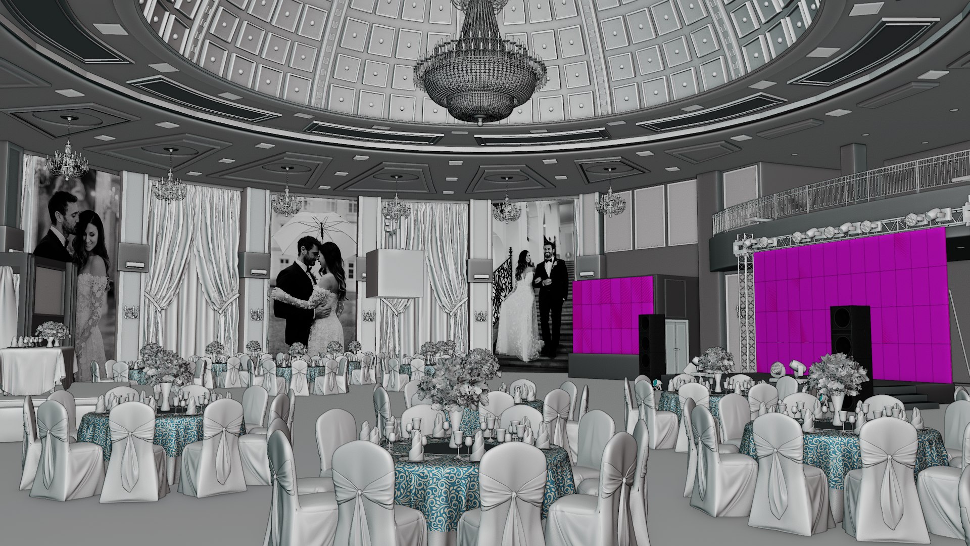 House Of Celebrations Ballroom - Banquet Hall 3D Model - TurboSquid 2005728