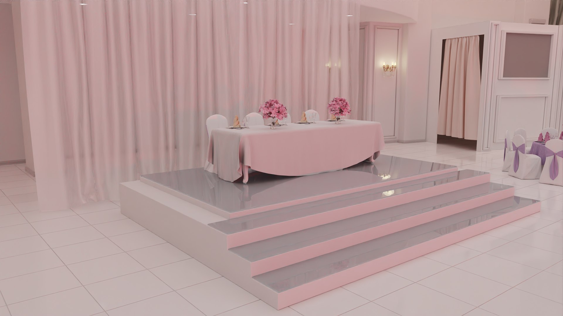House Of Celebrations Ballroom - Banquet Hall 3D Model - TurboSquid 2005728
