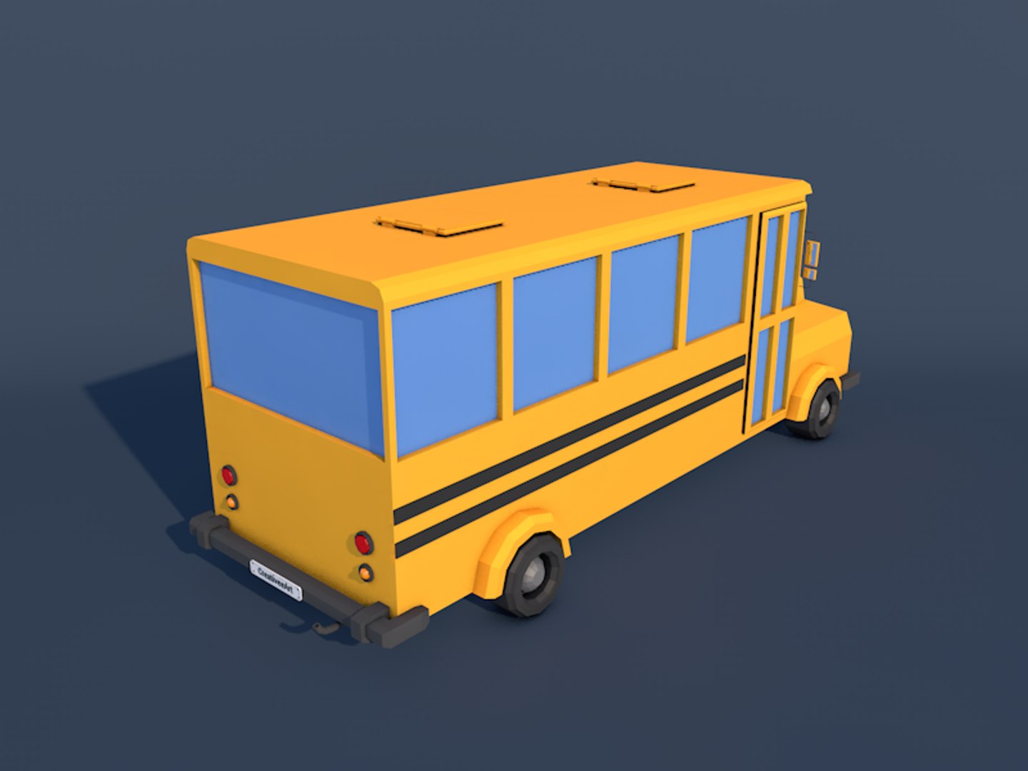 school bus 3d 3ds