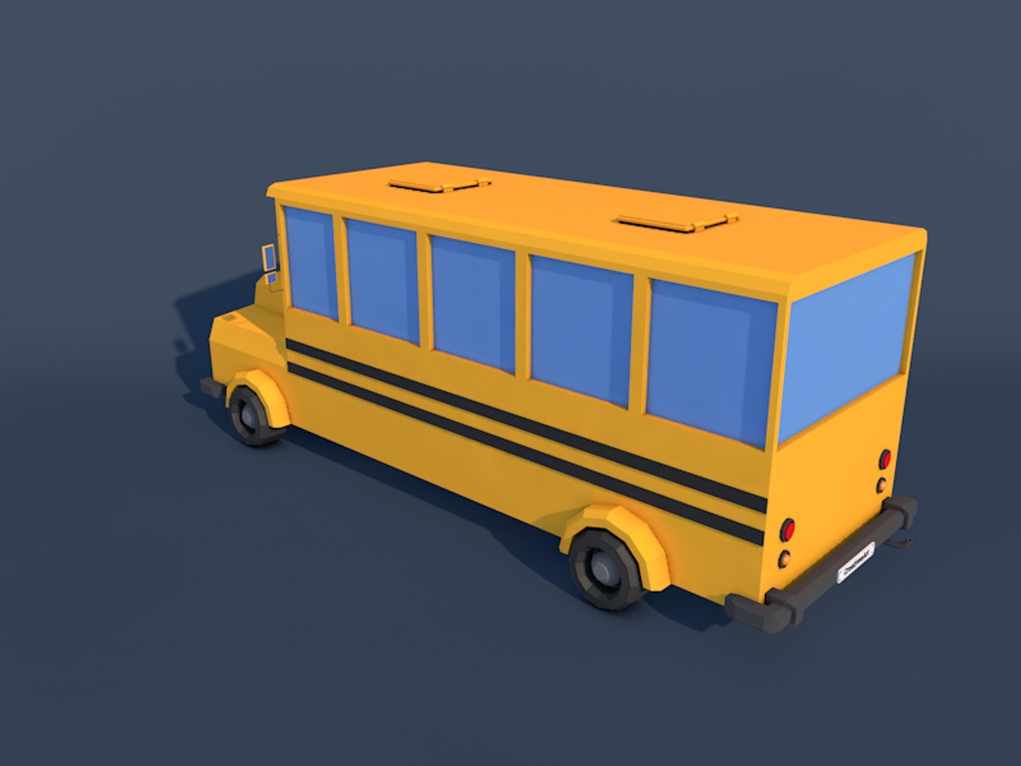 school bus 3d 3ds