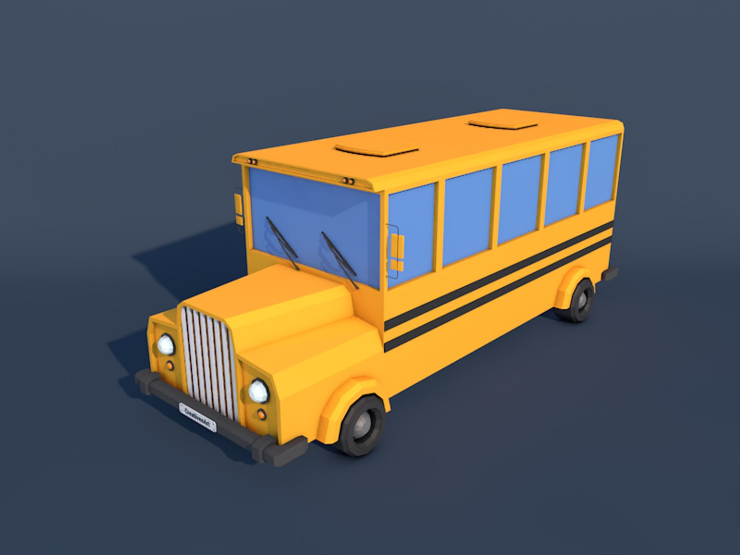 school bus 3d 3ds