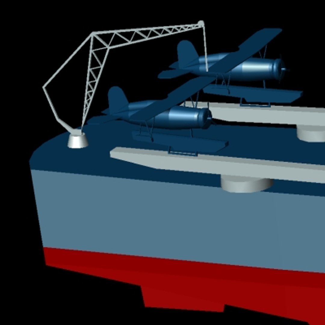 7500 Ton Cruiser 1939 3d Model