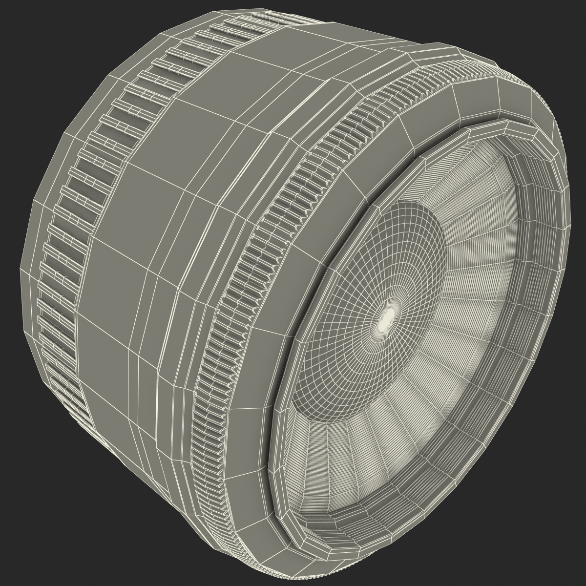 camera lens canon ef 3d model