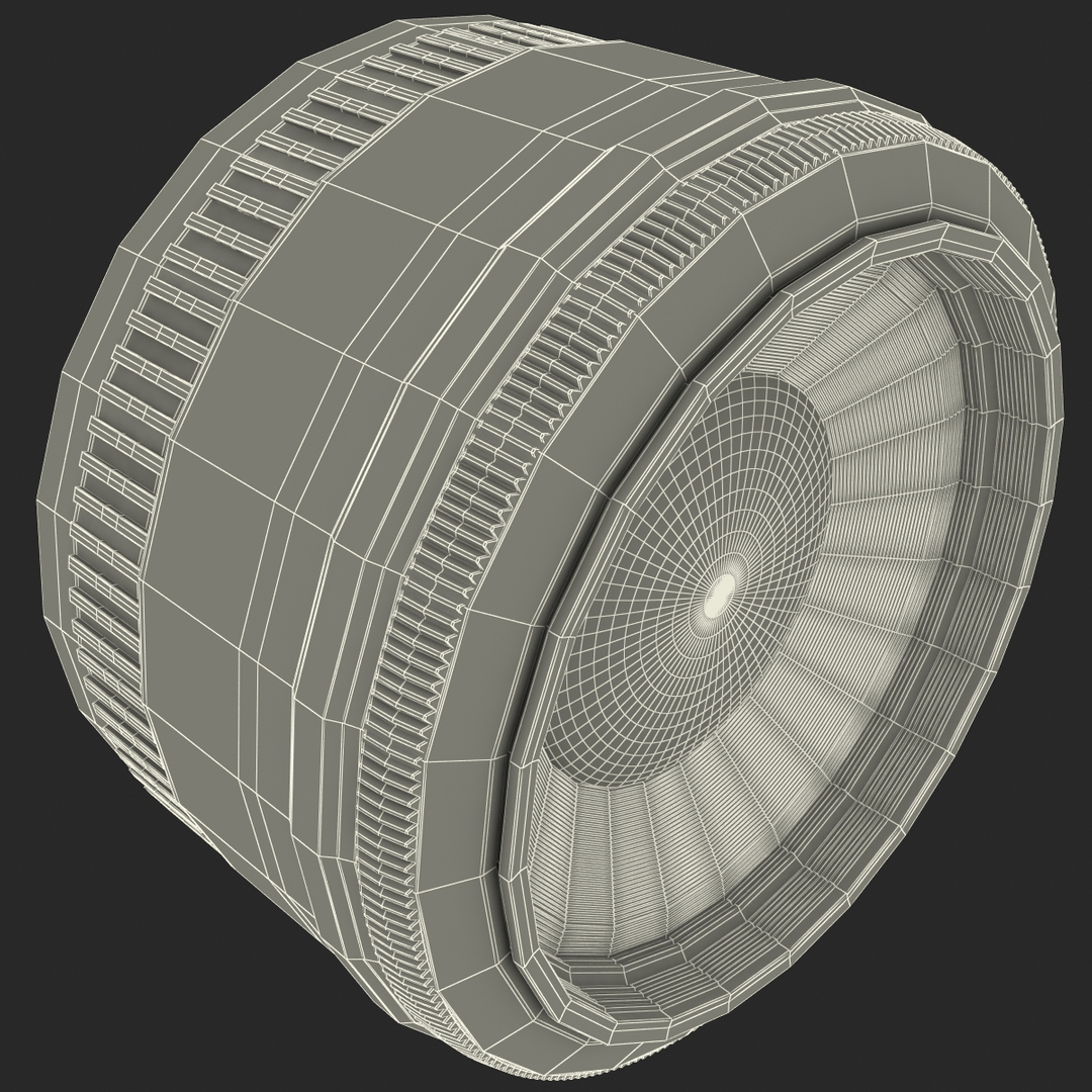 camera lens canon ef 3d model