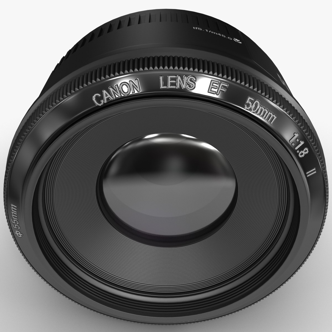 camera lens canon ef 3d model