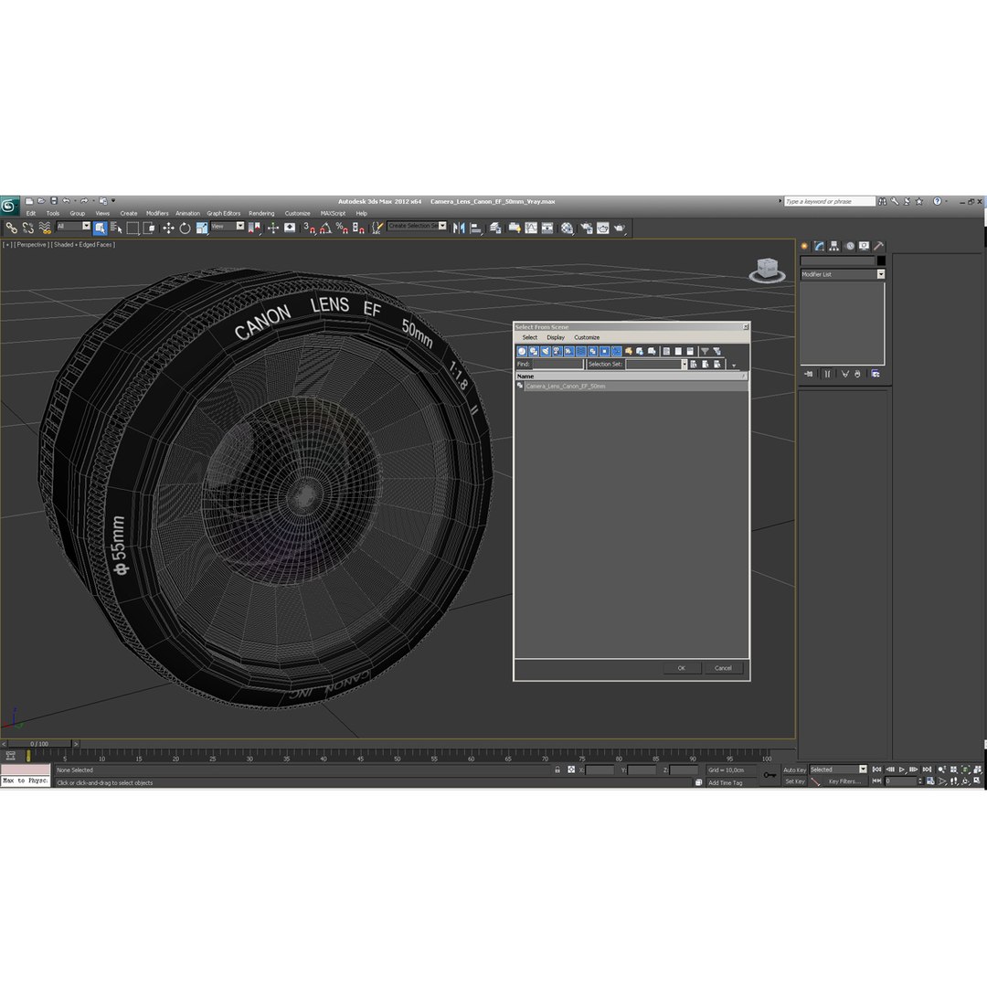 Camera Lens Canon Ef 3d Model