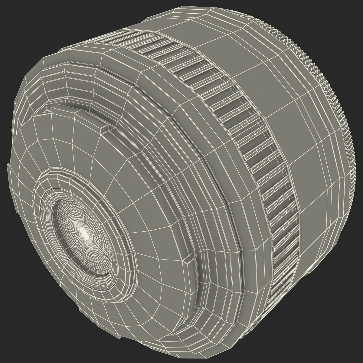camera lens canon ef 3d model