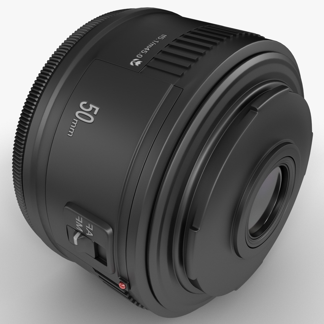 camera lens canon ef 3d model