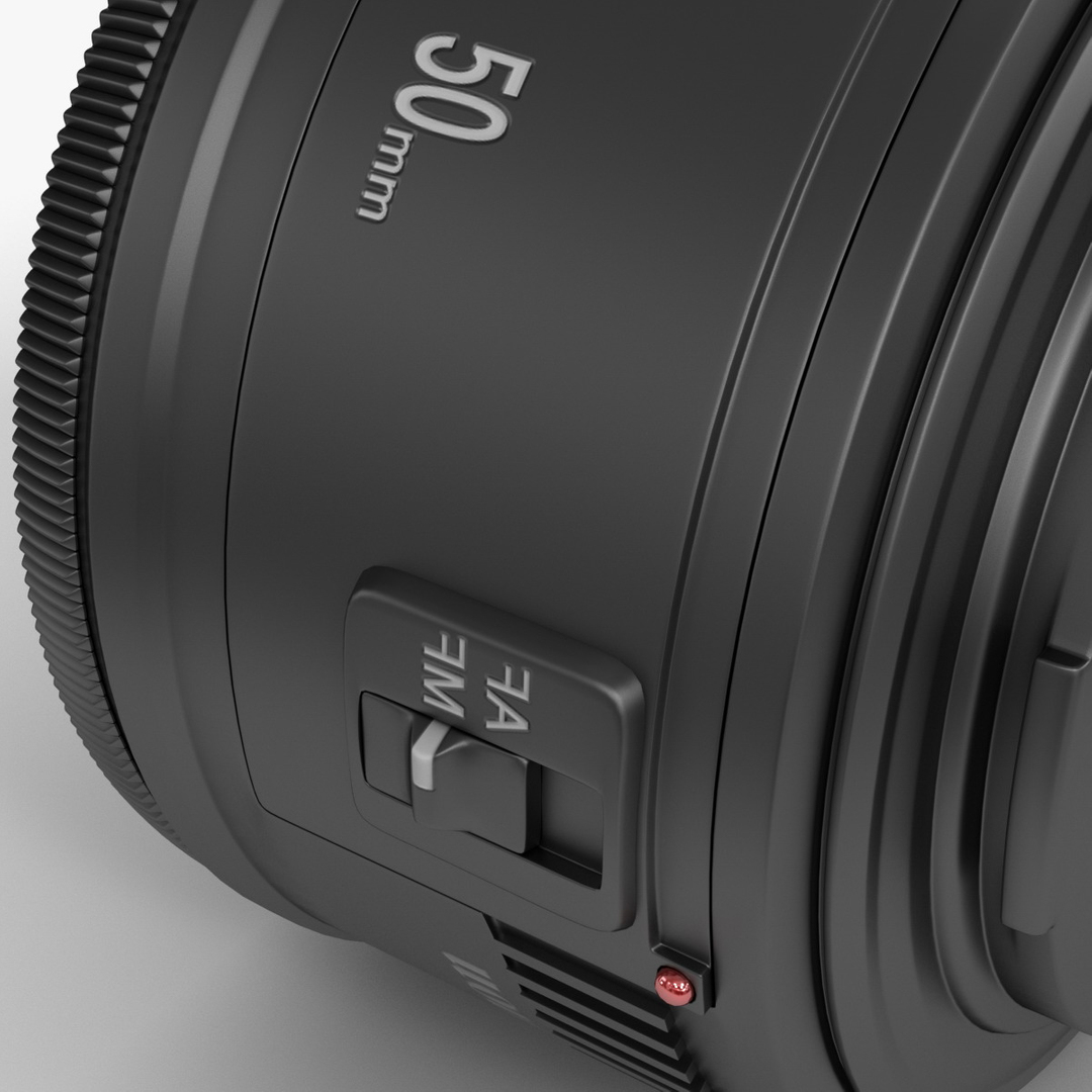 camera lens canon ef 3d model