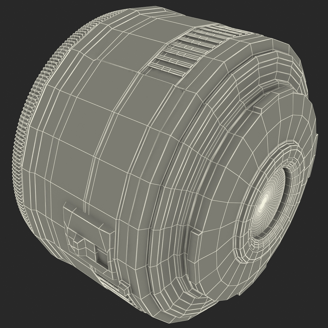 camera lens canon ef 3d model