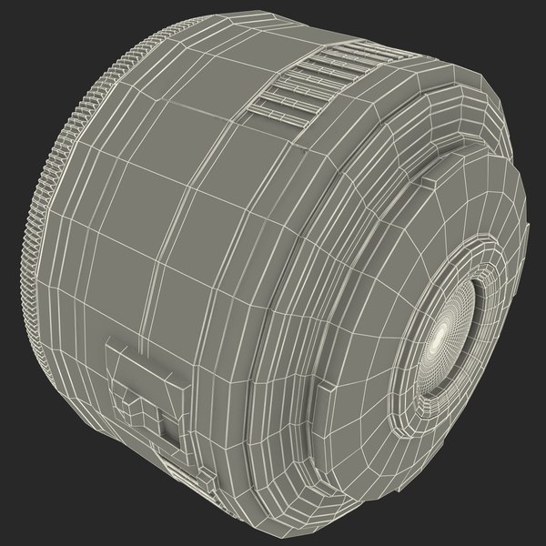camera lens canon ef 3d model
