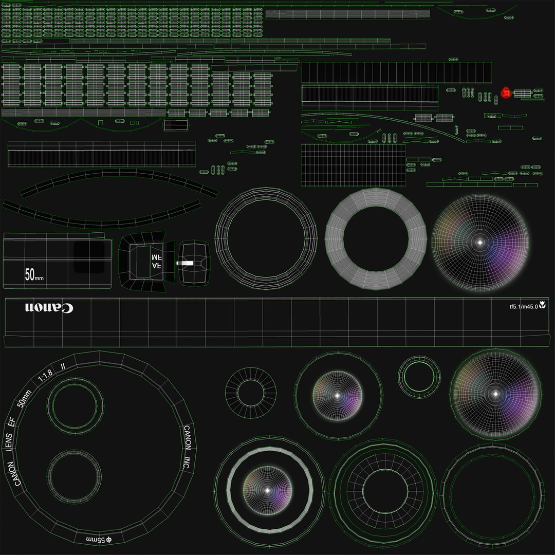 Camera Lens Canon Ef 3d Model