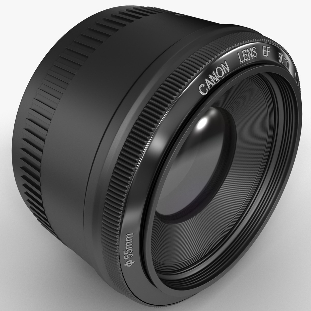 camera lens canon ef 3d model