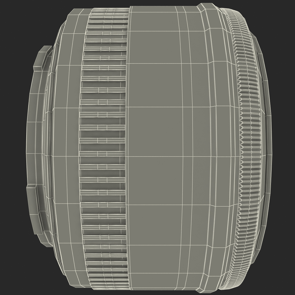 camera lens canon ef 3d model